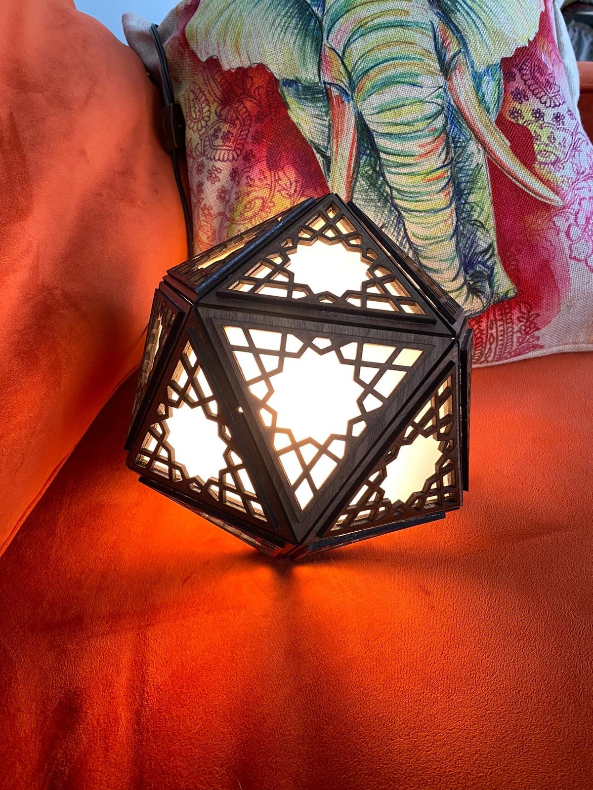Geometric Pattern Shadow Lamp - Etsy