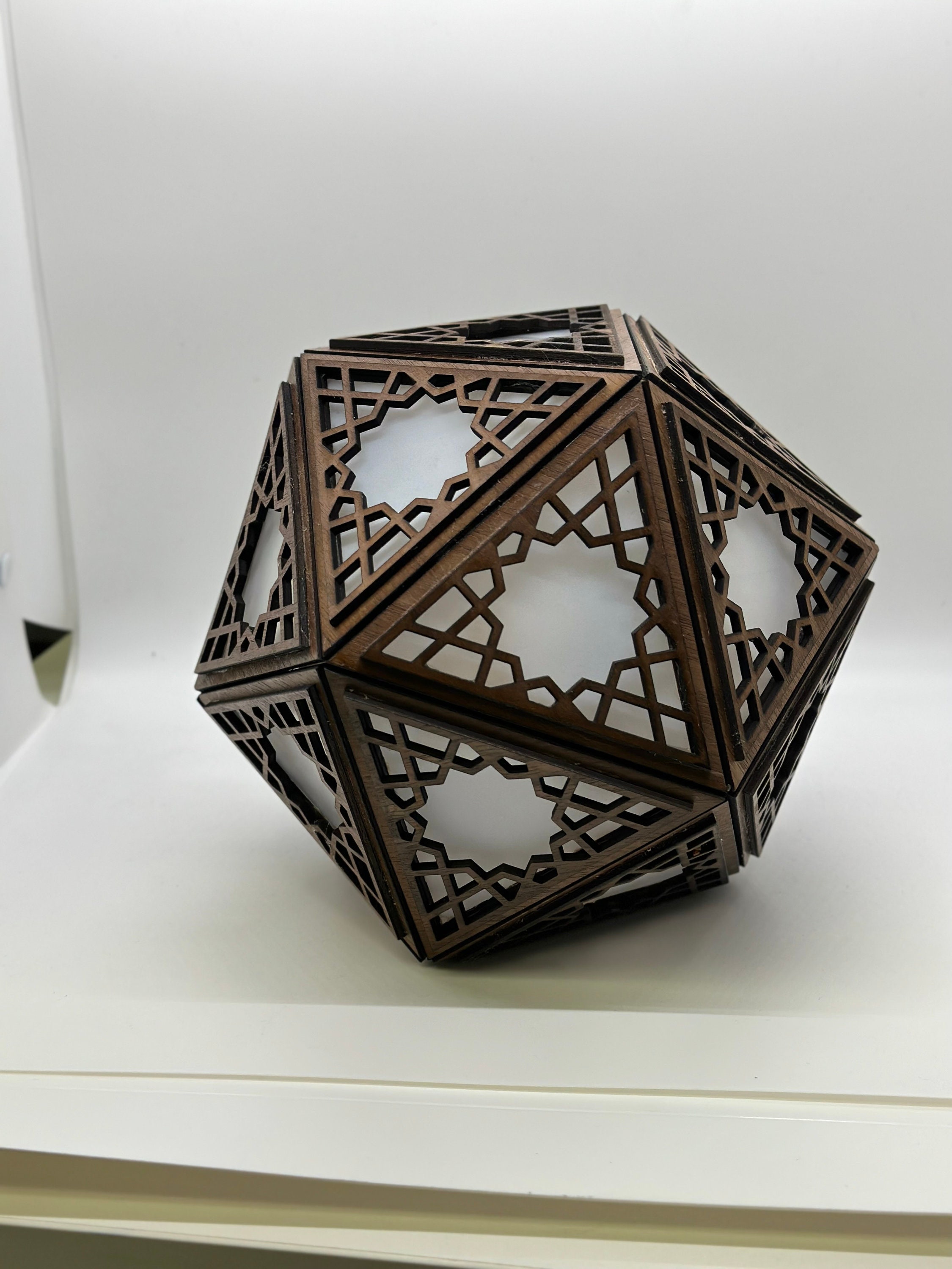 Geometric Pattern Shadow Lamp - Etsy