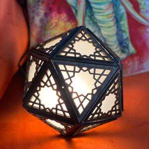Geometric Pattern Shadow Lamp - Etsy