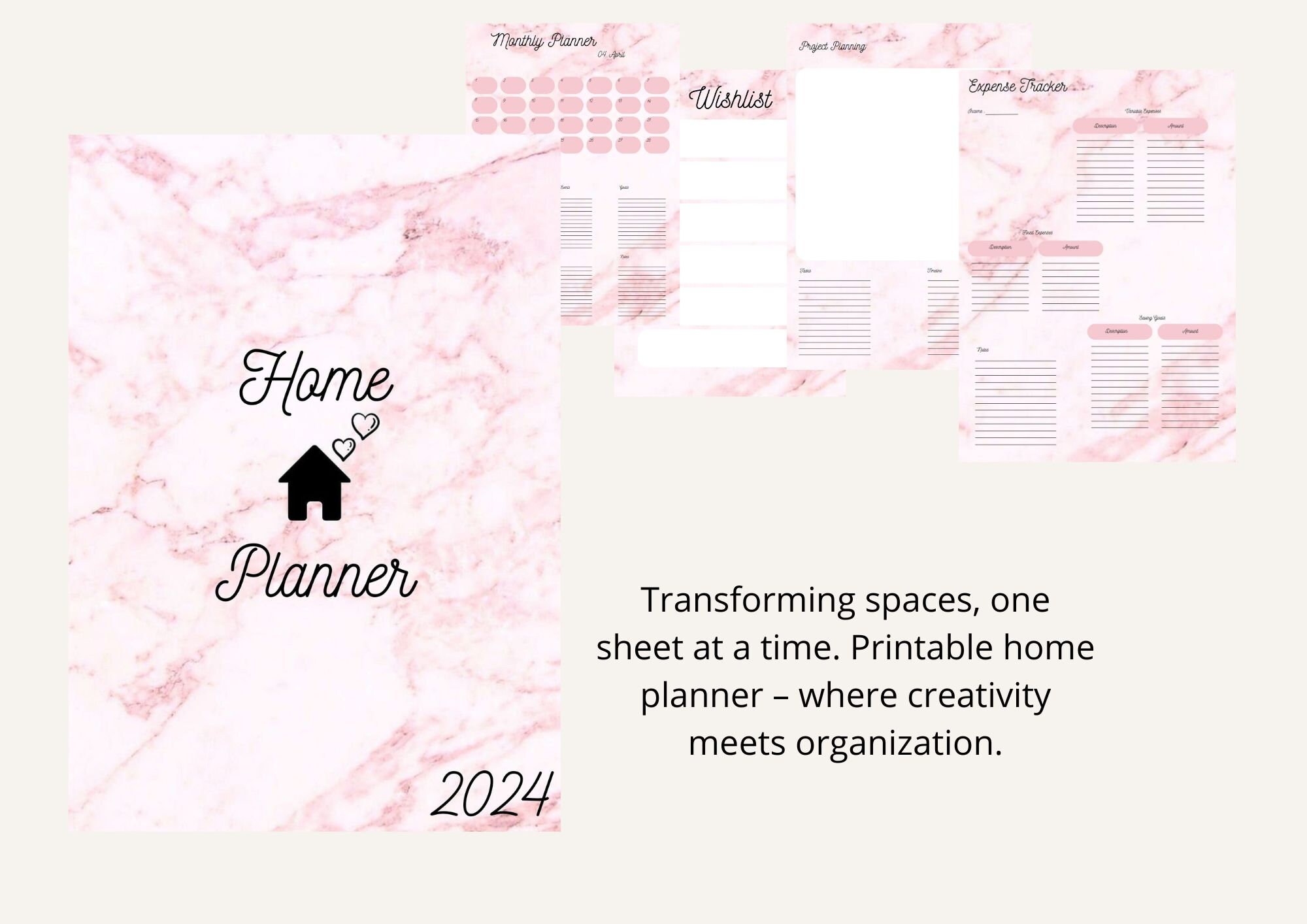 Printable Home Planner Easy Home Design PDF Downloadable Planner - Etsy