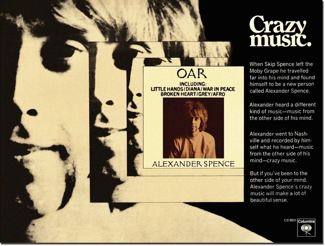 ALEXANDER SKIP SPENCE - Oar - Promo Poster - A2 Poster - Psych - Etsy