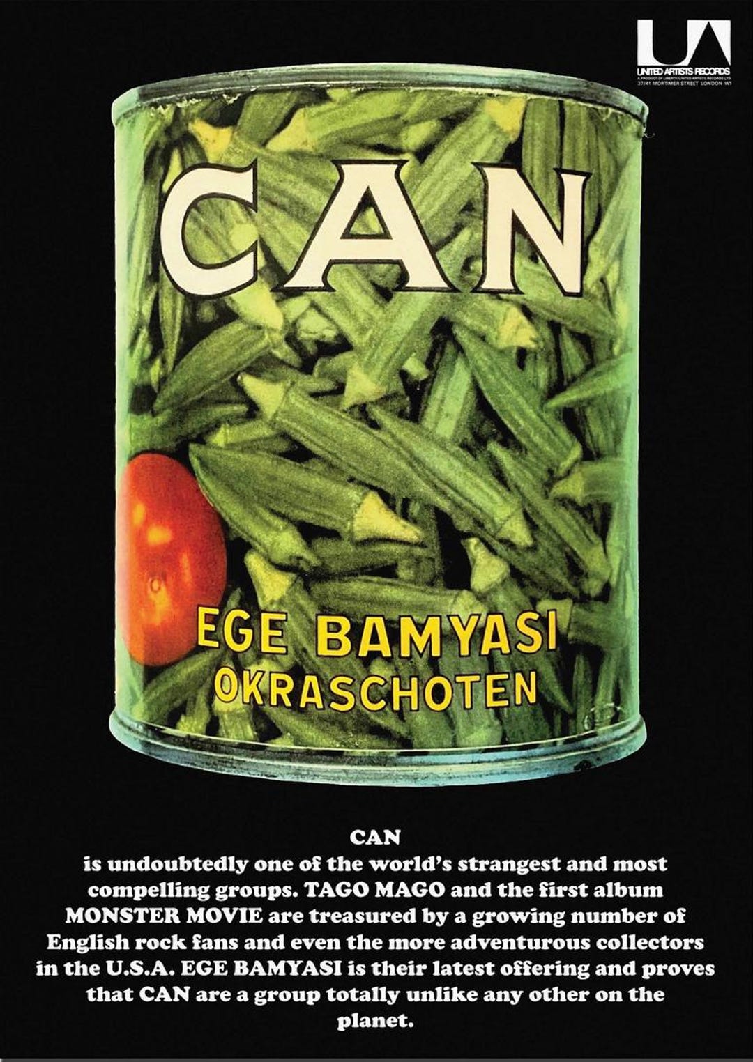CAN - Ege Bamyasi - Promo Poster - A2 Poster - Kraut - Etsy