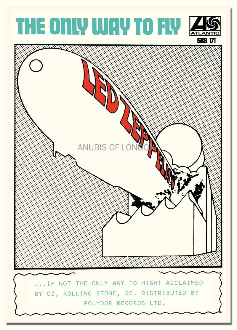 Led Zeppelin - 1st LP - Debut LP Promo Poster - Limited A2 Art Poster ...