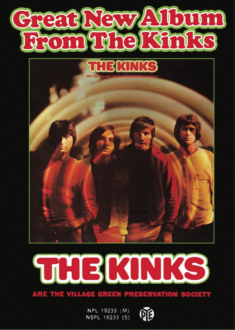 THE KINKS - Village Green - High Quality A2 Art Poster - Psych - Etsy