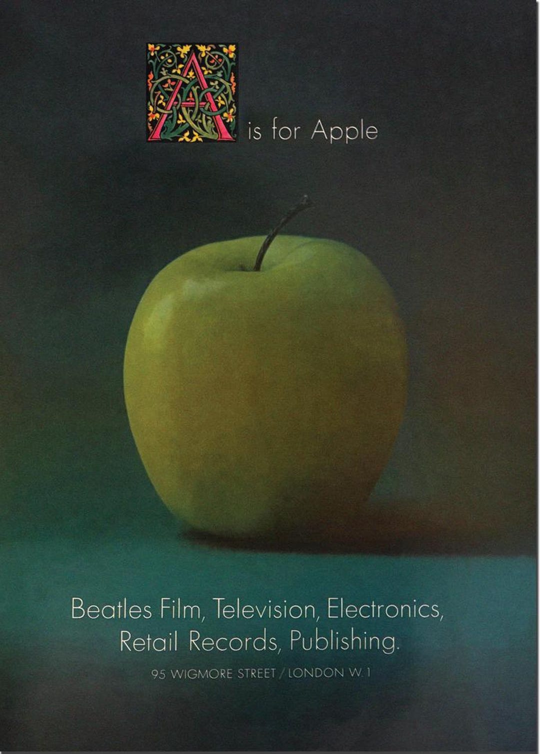 BEATLES APPLE LABEL - Promo Poster - A2 Poster - Etsy