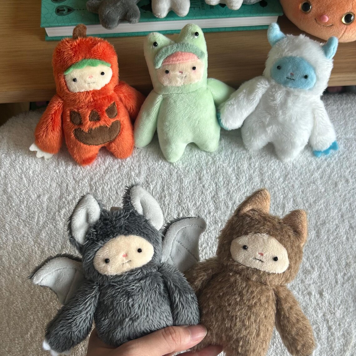 Halloween Boo Babies Plushie Sewing Pattern: Bat, Wolf, Pumpkin, Yeti ...