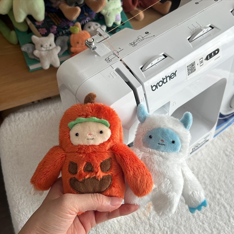 Halloween Boo Babies Plushie Sewing Pattern: Bat, Wolf, Pumpkin, Yeti ...