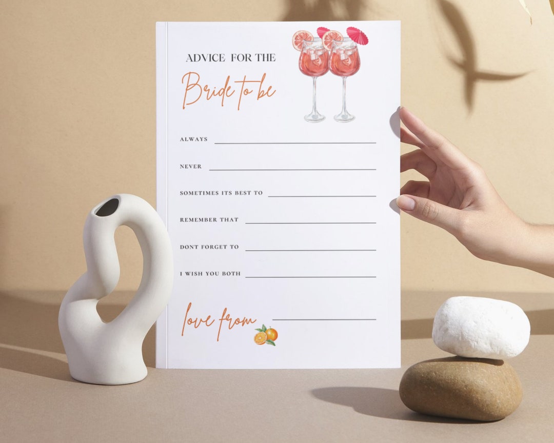Aperol Spritz Bridal Shower Game Template, Who Knows the Bride and ...