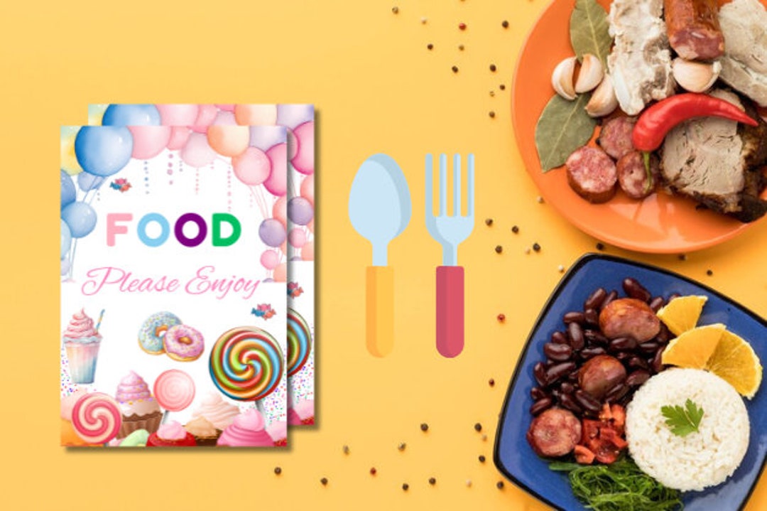 Candy Land Food Sign - Etsy