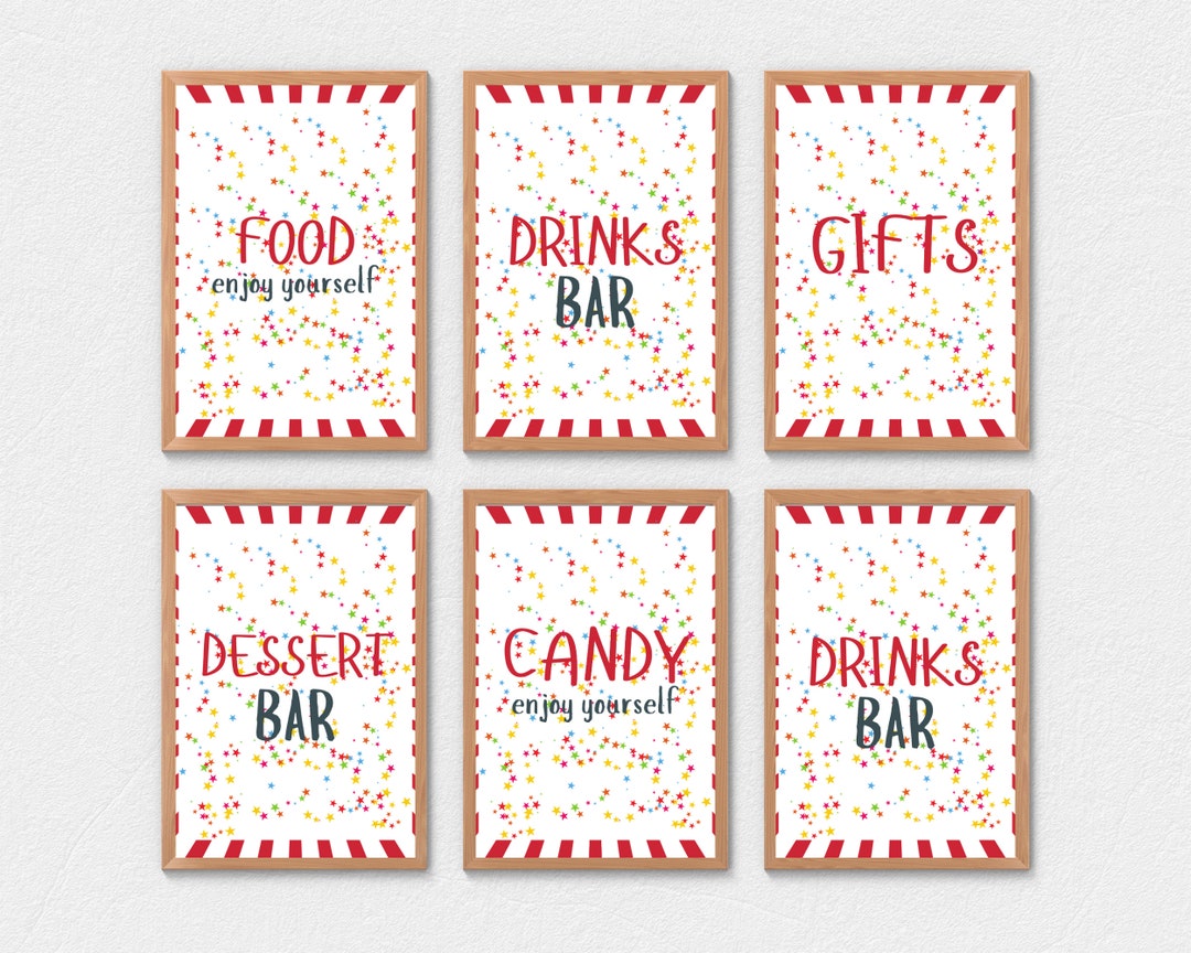 Circus Party Table Sign, Carnival Birthday Decor, Big Top Celebration ...