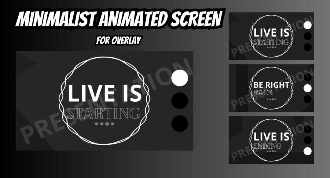 Animated Screen for Streamers (STARTING / RIGHTBACK and ENDING) - Etsy