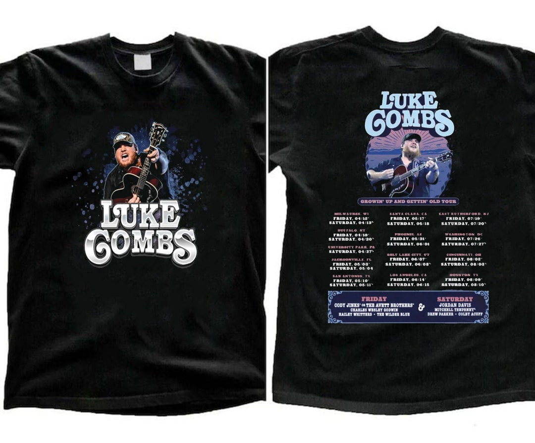 Luke Combs 2024 Tour Growing Up And Getting Old T Shirt Luke Combs
