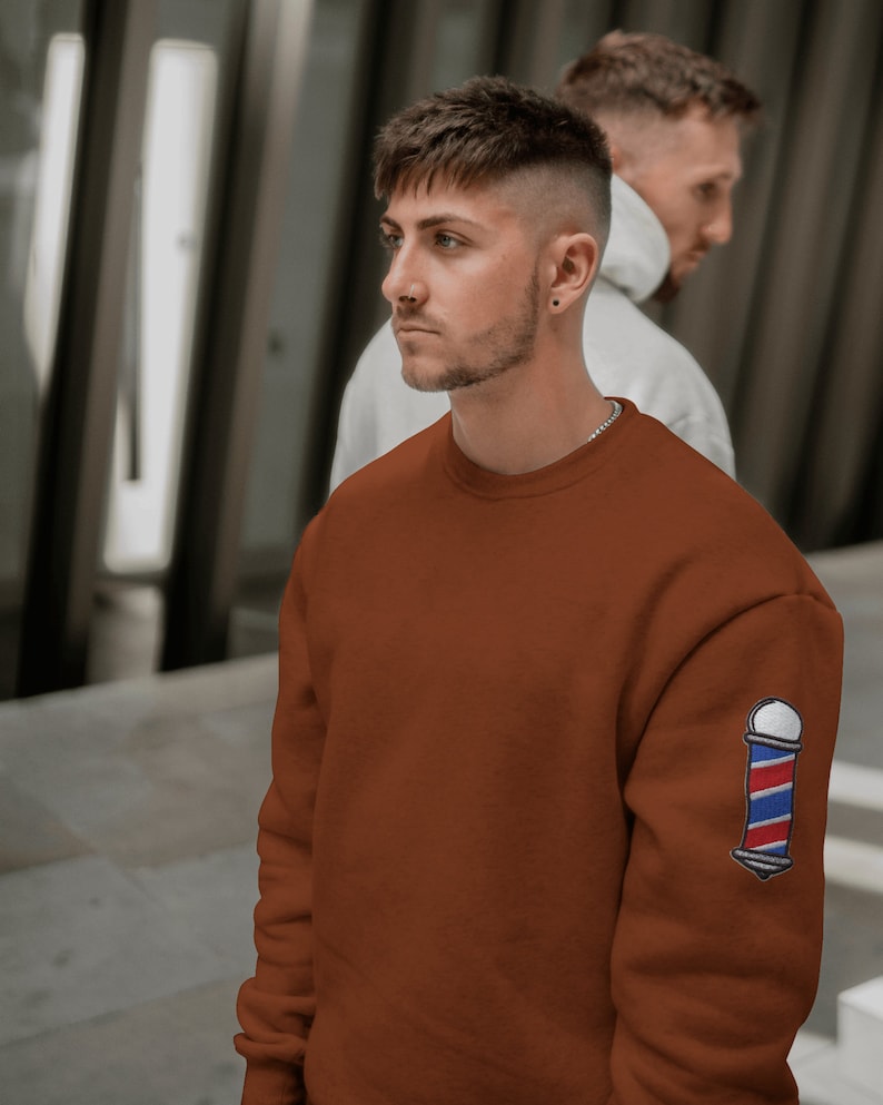 Emoji Barber Shop Pole Embroidered Iron-on Patch Colorful Hair Salon ...