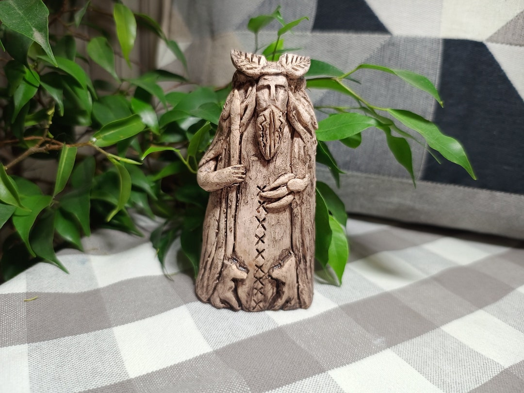 Statue of Odin. Clay Figurine of Odin. Handmade.all-father ...