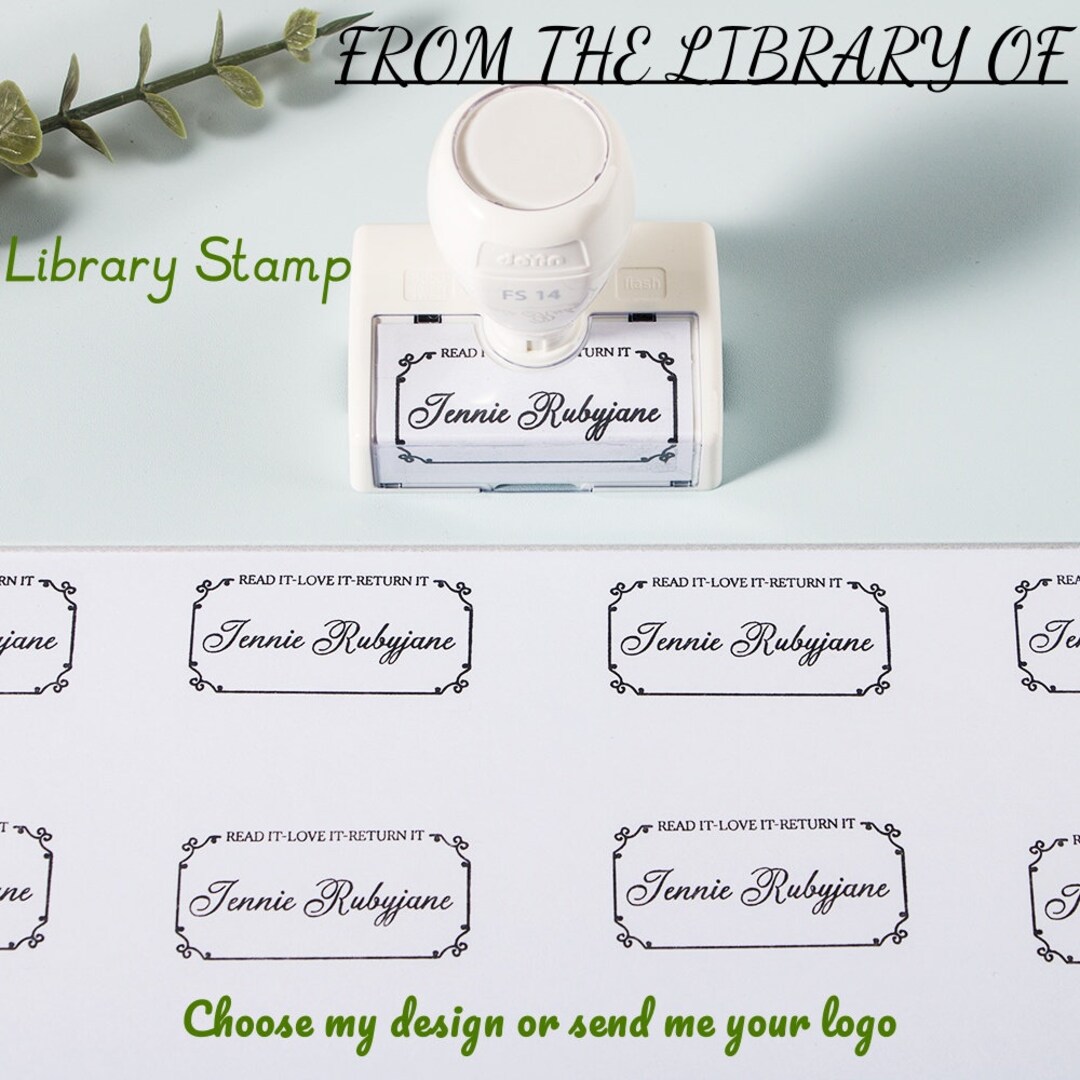Custom Book Stamp,personalized Library Stamps,book Embosser Stamp,from ...