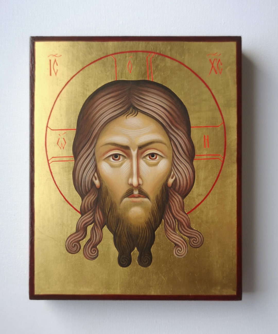 Icon Jesus Christ Not-made-by-hands Hand-painted Icon Lord Egg Tempera ...