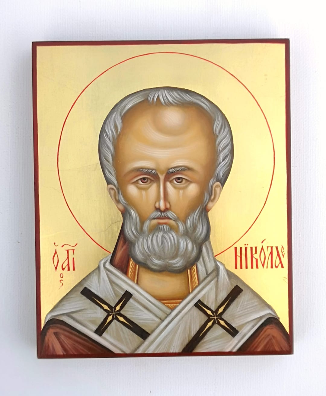 Icon St. Nicholas the Wonderworker, Hand-painted Orthodox Icon ...
