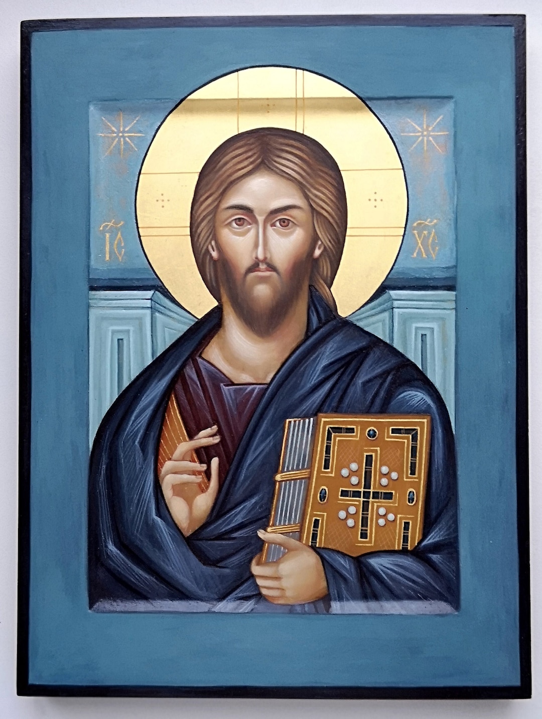 Icon Jesus Christ Pantocrator of Sinai, Hand Painted Icon Lord Orthodox ...