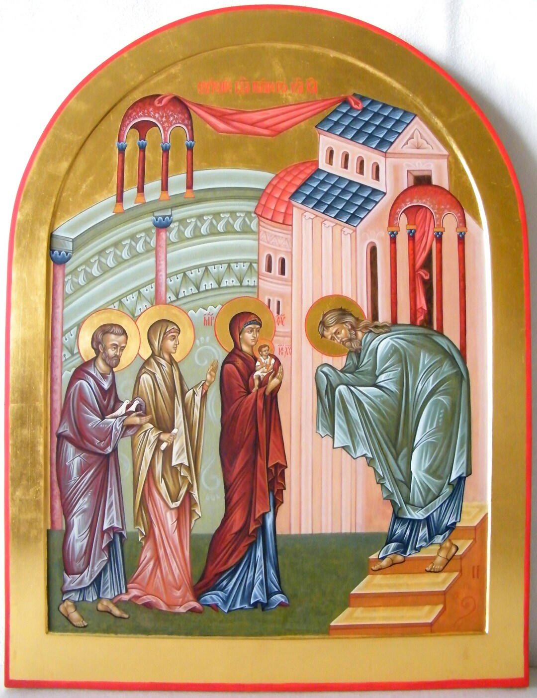 Handpainted Candlemas Jesus Christ Icon, Gold Leaf, Orthodox Art - Etsy