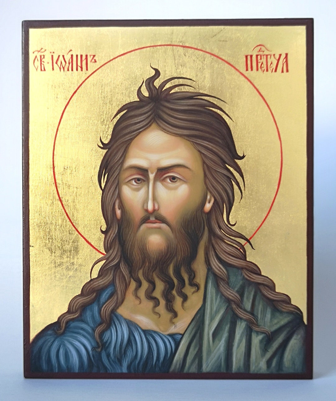 Icon of St. John the Forerunner and Baptist. Hand-painted Orthodox Icon ...