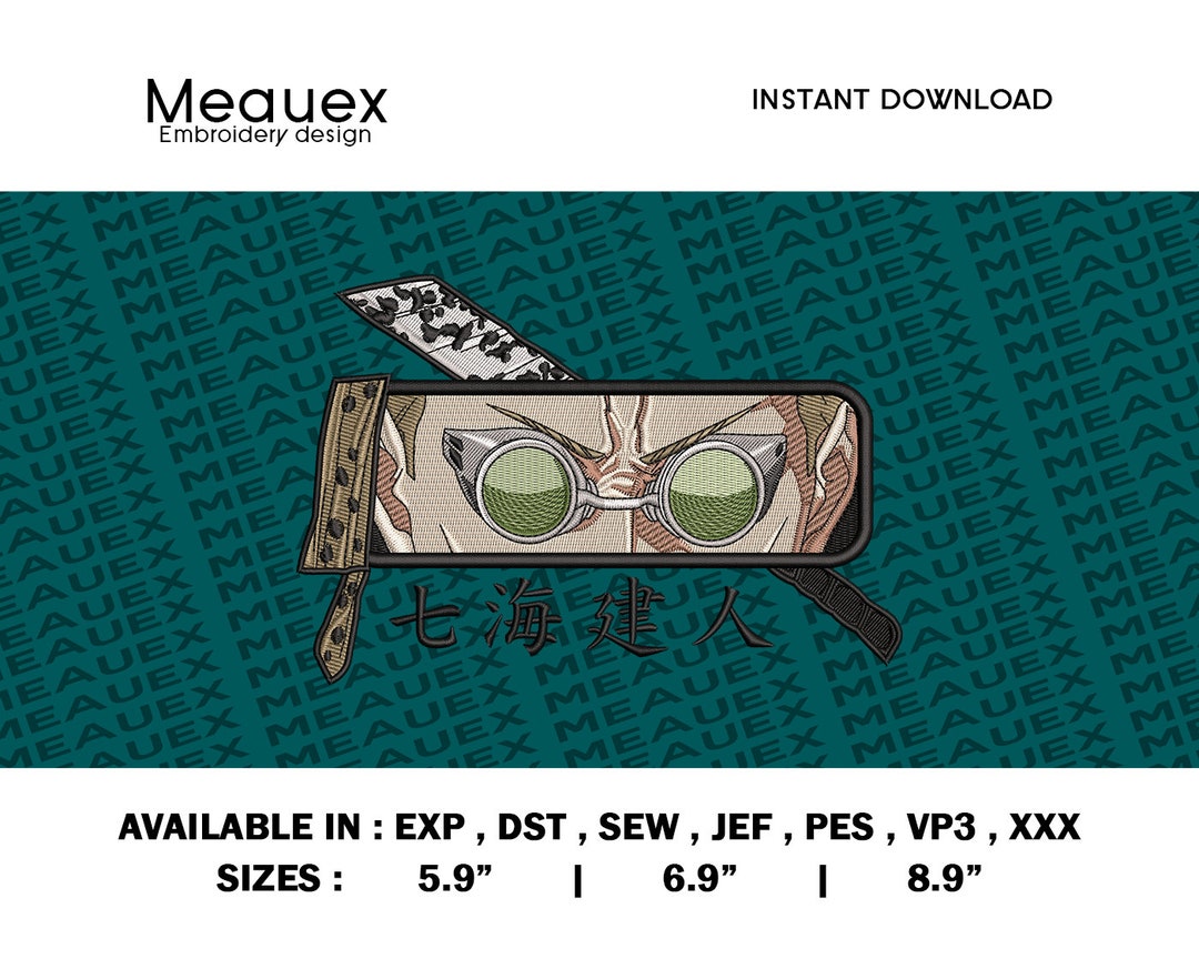 Anime Inspired Embroidery Design , Machine Embroidery File Multiple ...