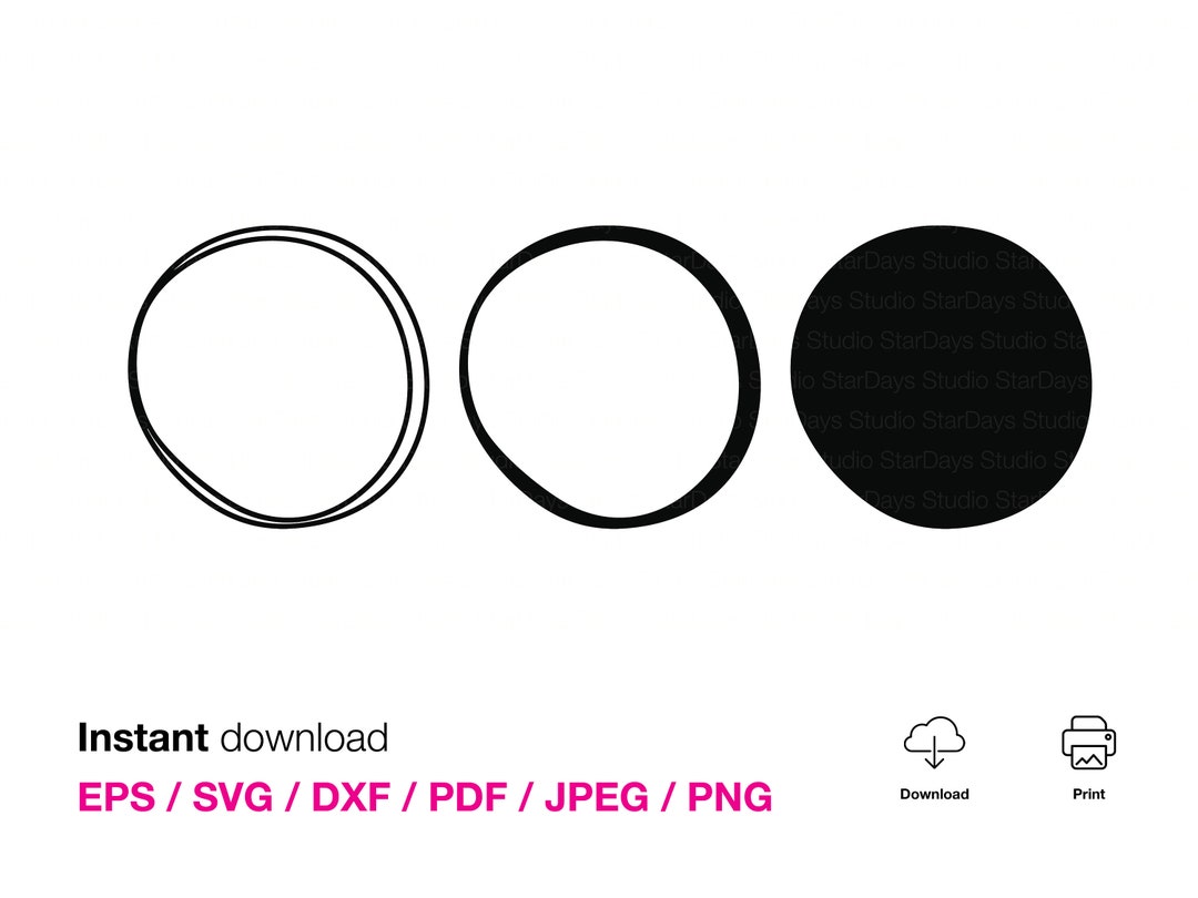 Circle Frame Svg | Circle Border Svg | Circle Svg | Doodle Circle ...