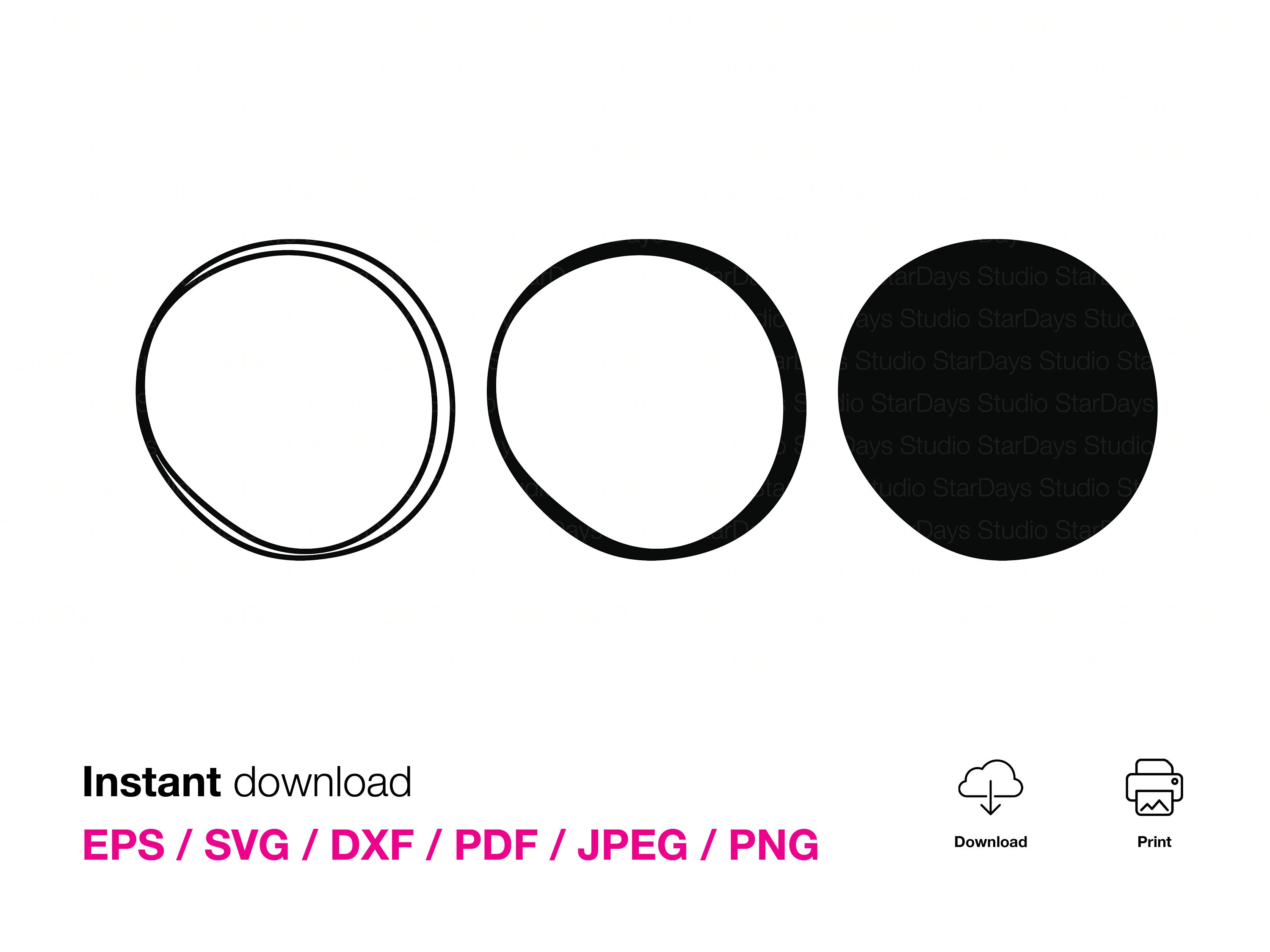 Circle Frame Svg | Circle Border Svg | Circle Svg | Doodle Circle ...