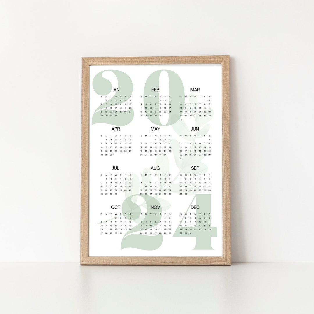 2024 Printable Calendar - Etsy