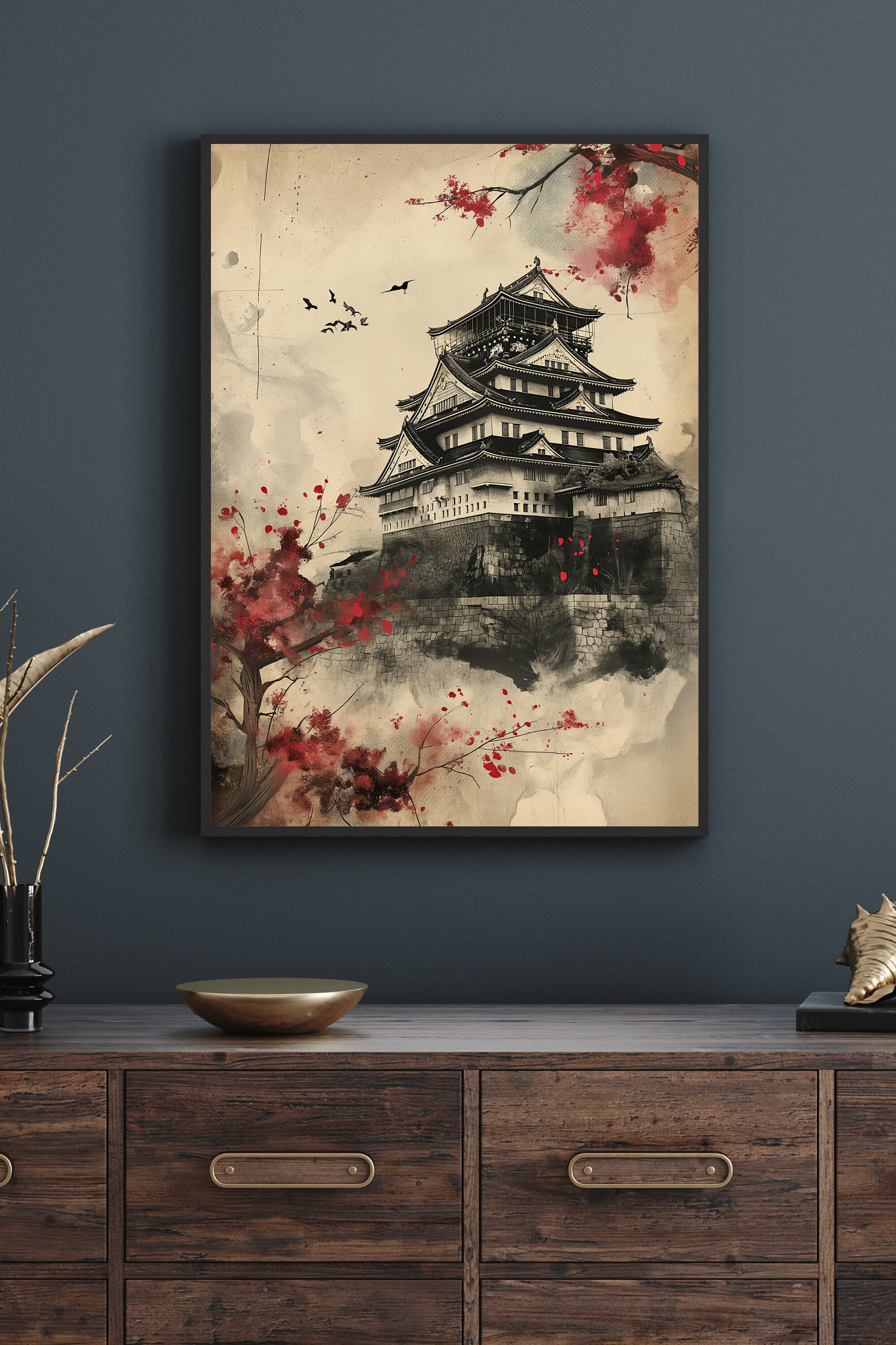 Traditional Japanese Temple,poster,vintage,wall Art - Etsy
