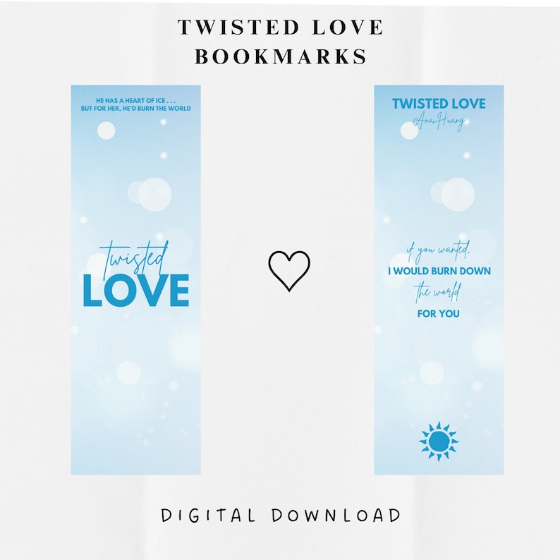 TWISTED LOVE Digital Bookmark to Download Ana Huang Romance Book Series ...
