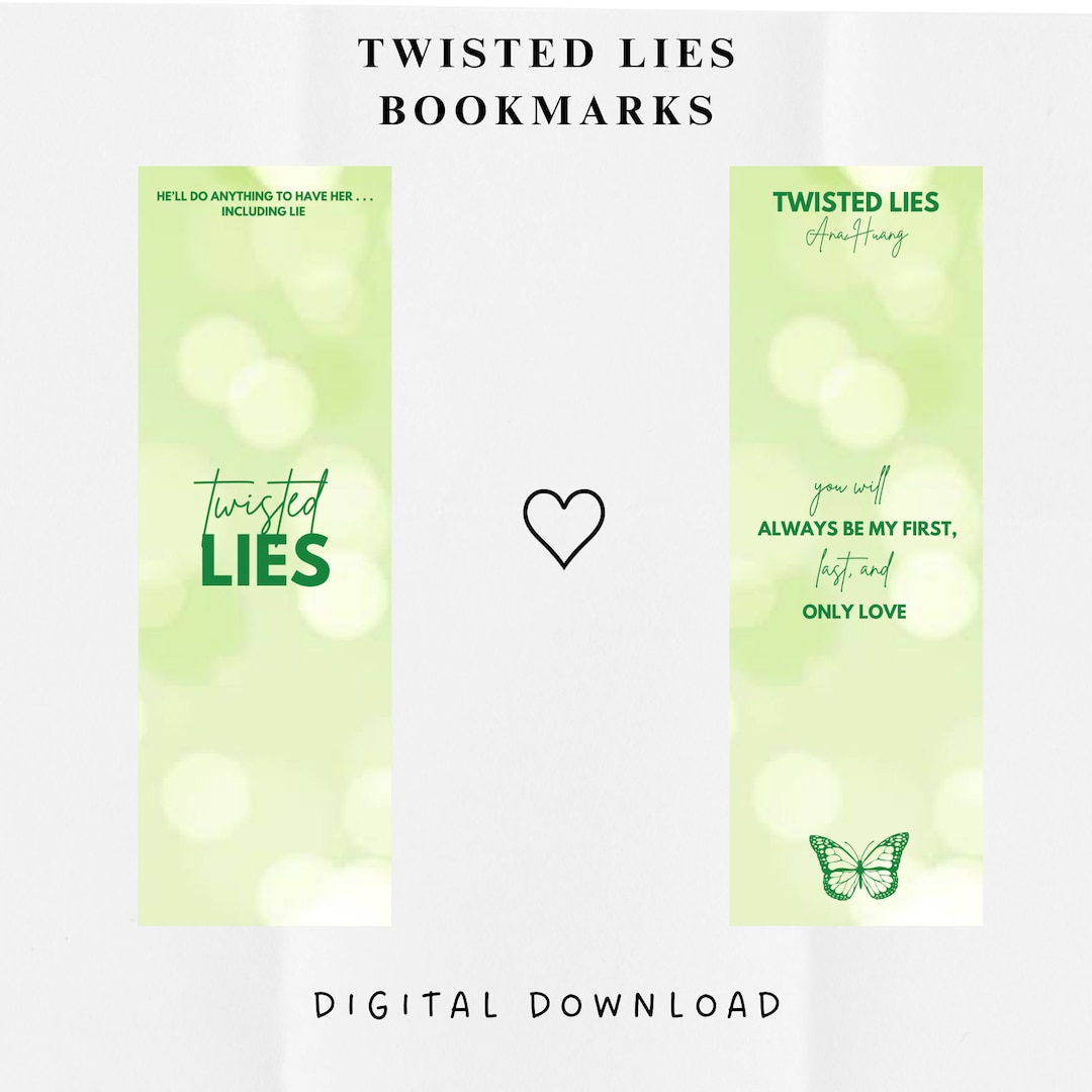 TWISTED LIES Digital Bookmark to Download Ana Huang Romance Book Series ...