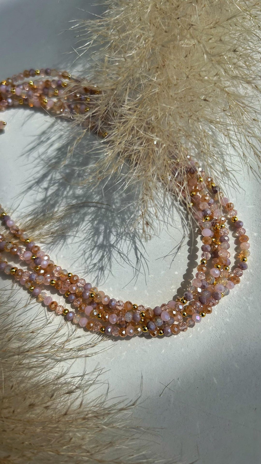 "violet" Pearl Necklace Made of Sparkling Pearls, Crystal Beads in ...