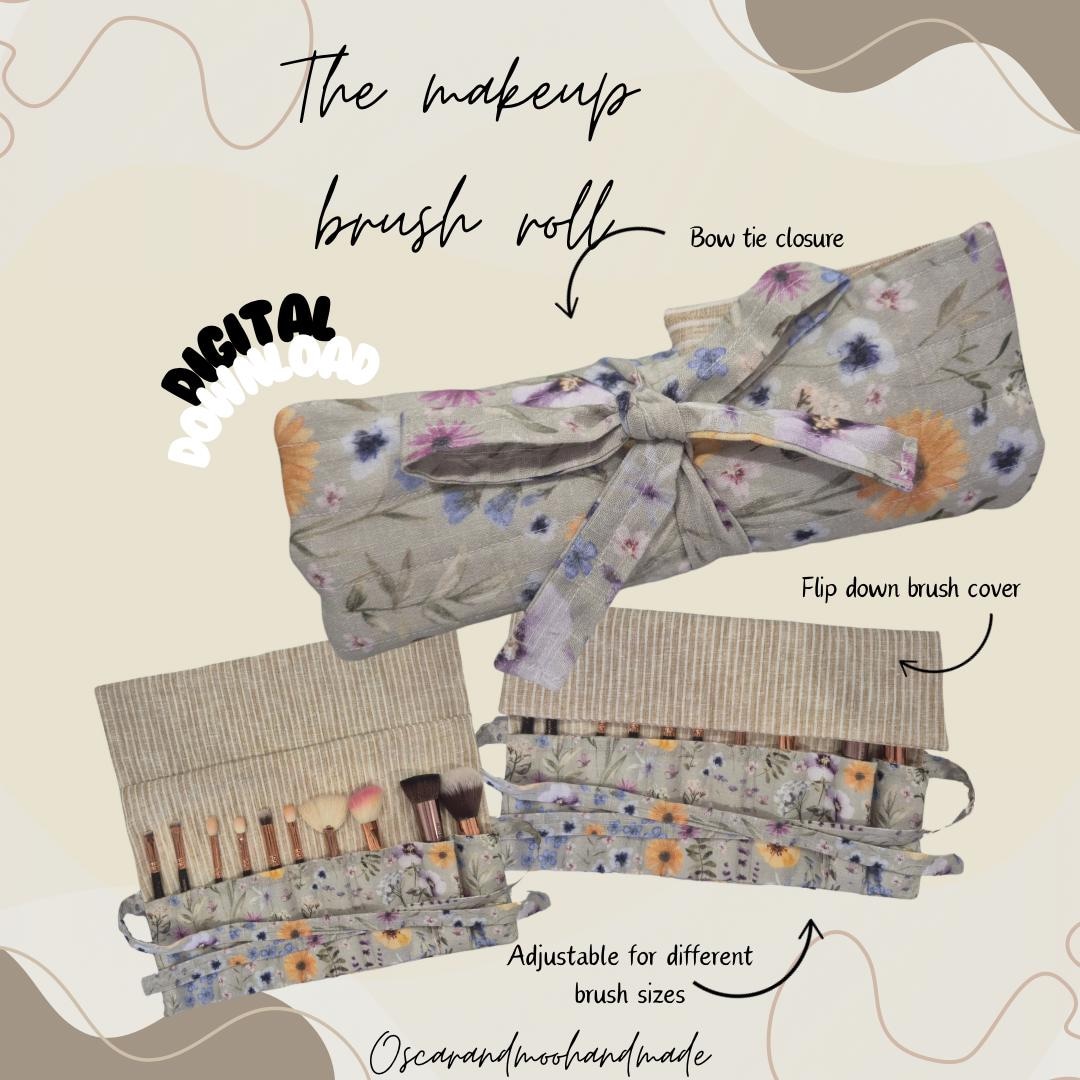 The Makeup Brush Roll Digital Pattern Download - Etsy