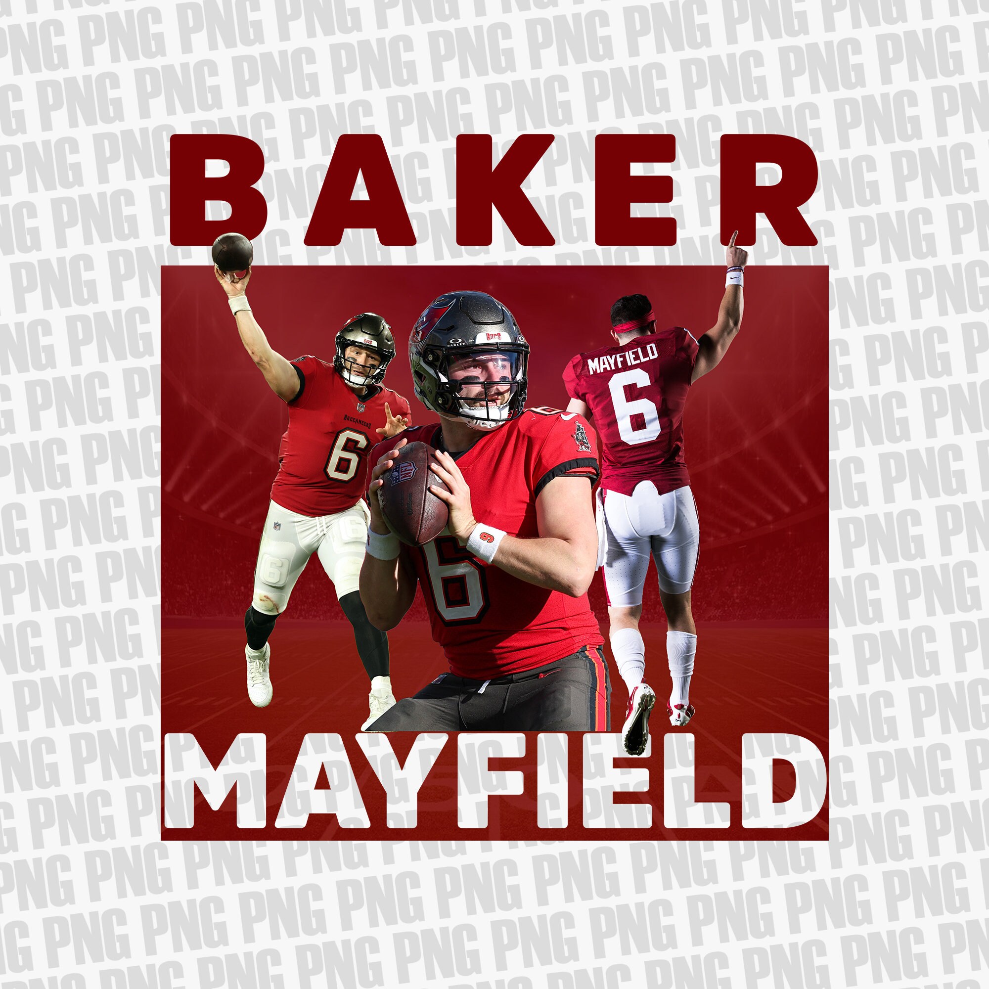 Baker Mayfield T-shirt Design PNG Instant Download Baker Mayfield Fan ...