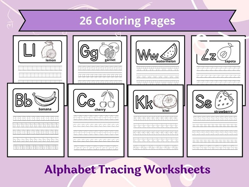 Preschool Kindergarten Learning Bundle Printable Activity Worksheets 26 ...