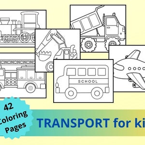 Coloring Pages Transport Pdf, Easy Coloring Pages for Kids Toddlers ...