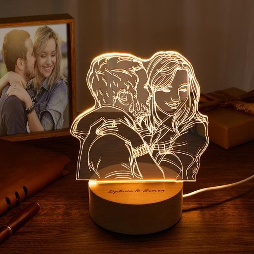 Anniversary Gifts Custom 3D Photo Lamp Personalized Night Light - Etsy