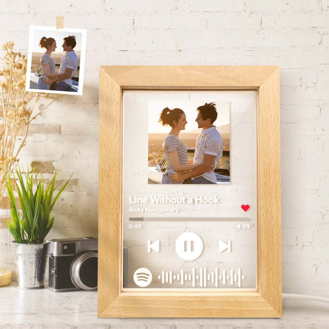 Custom Scannable Spotify Code Music Art Picture Frame Nignt Light Gift ...