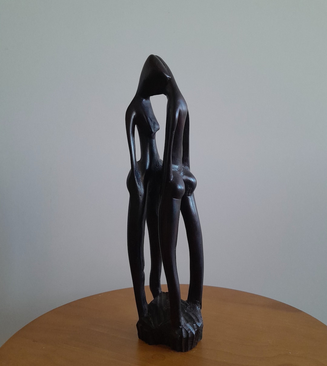 Hand Carved Sculpture Wooden Figurine Couple Man and Woman African ...