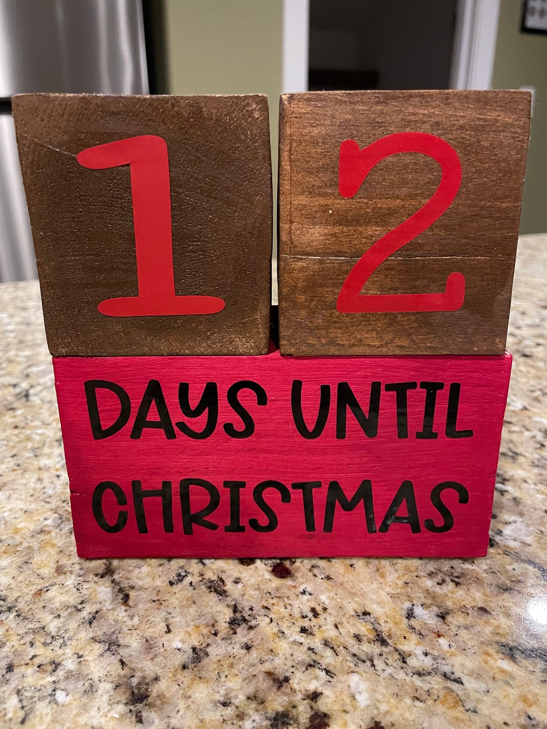 Christmas Countdown Blocks - Etsy