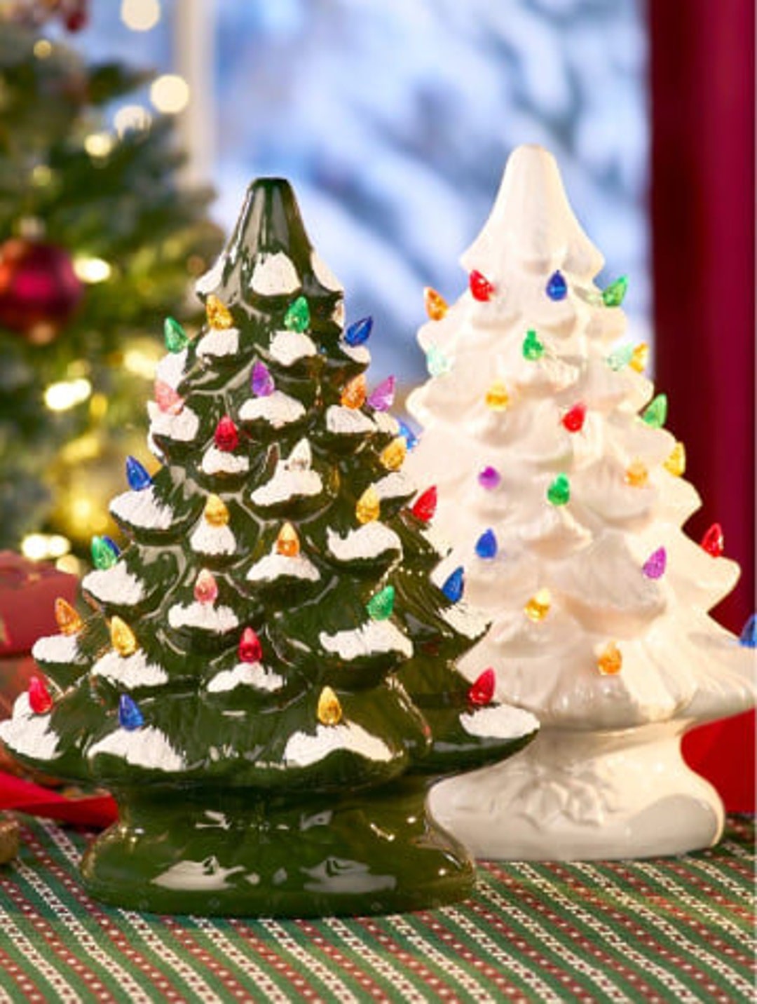 Lighted 13 Inch Ceramic Christmas Tree - Etsy