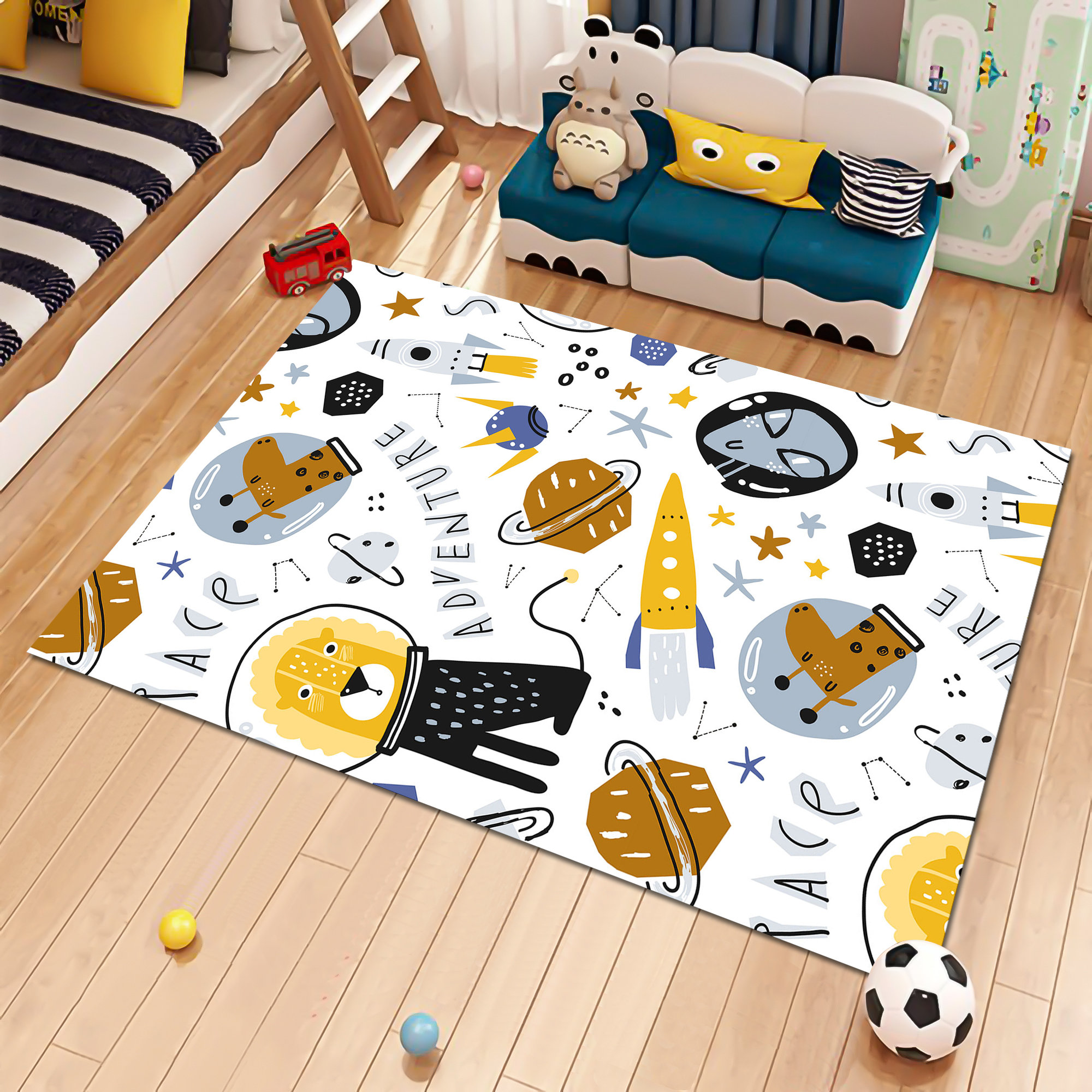 Astronaut Rug, Space Themed Rug, Planets Rug,space Rug,colorful Rug ...