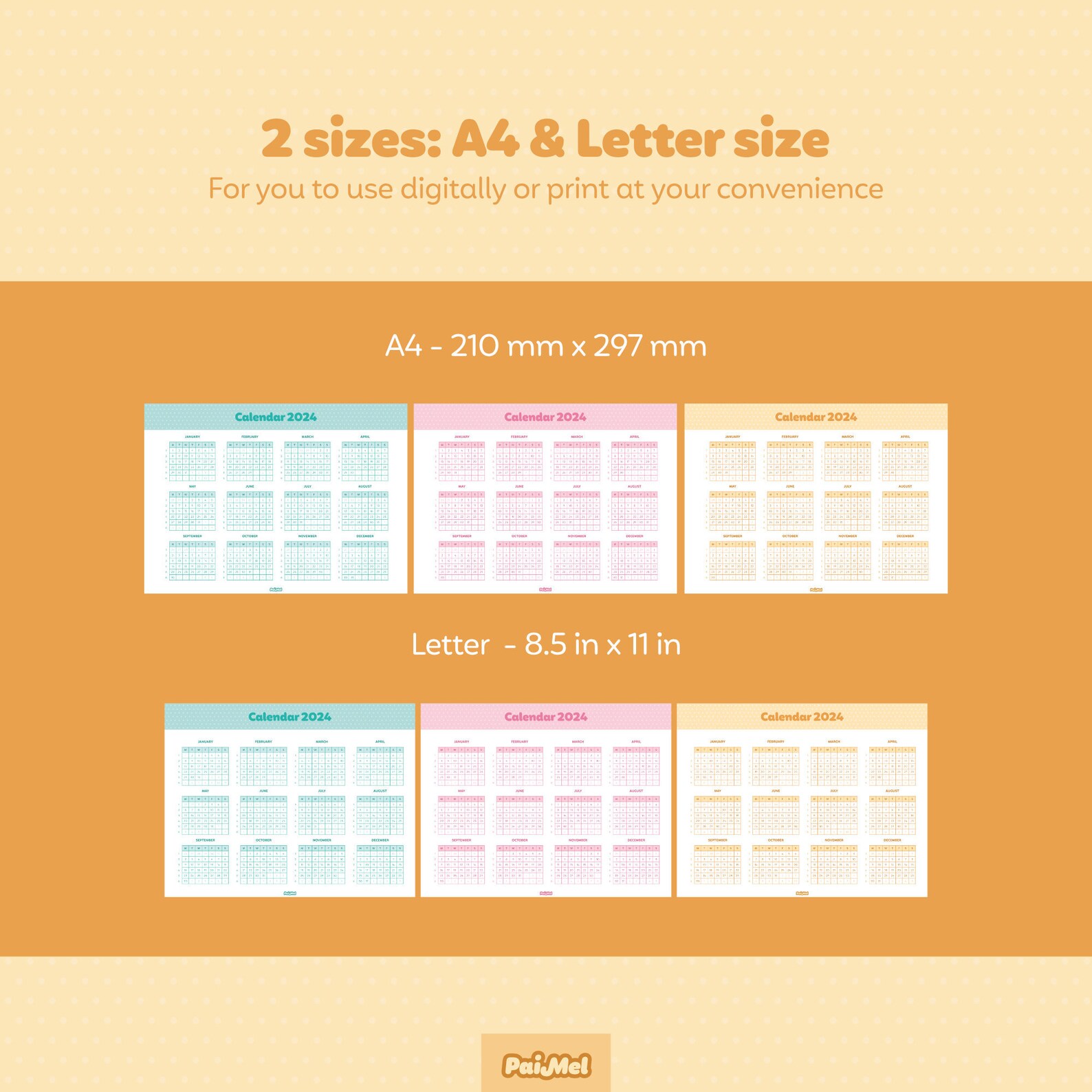 Pastel Printable Calendars 2024 Digital Calendar Year Calendar at ...