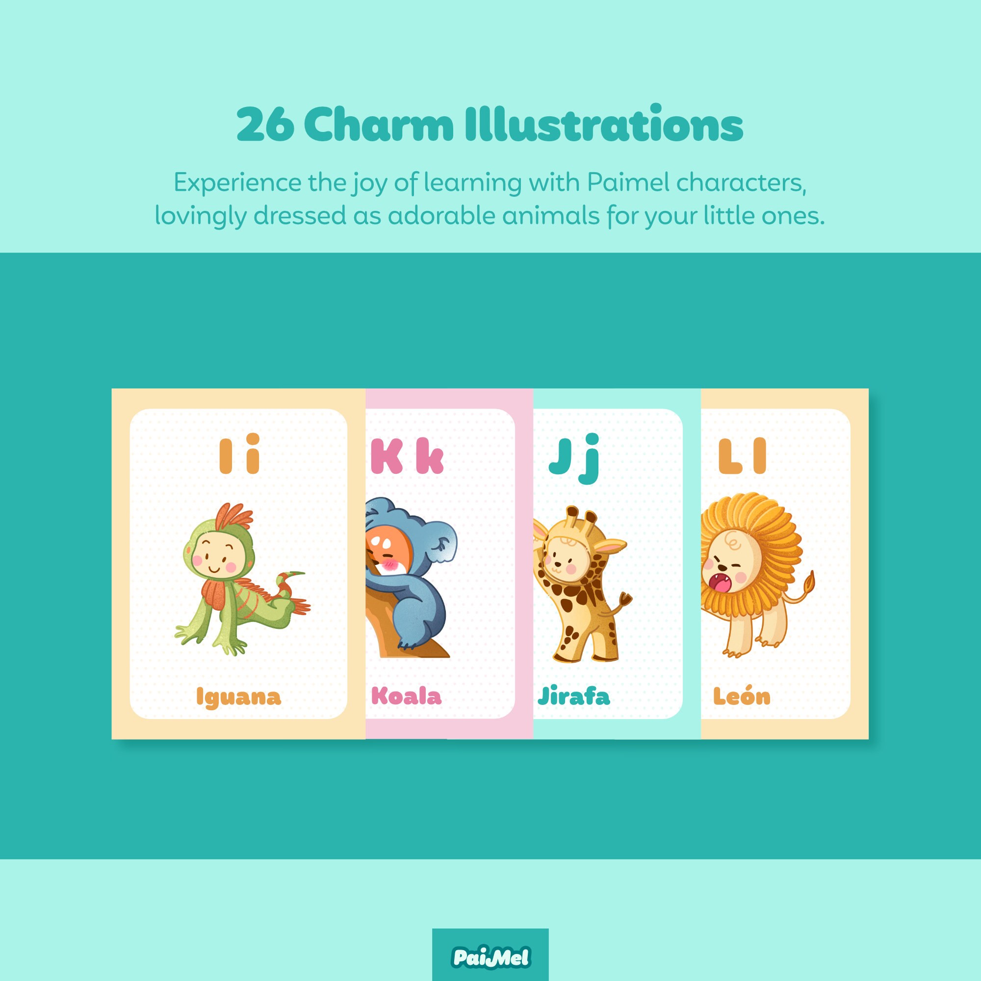 Printable Animal Alphabet Flash Cards in SPANISH, Preschool Learning ...