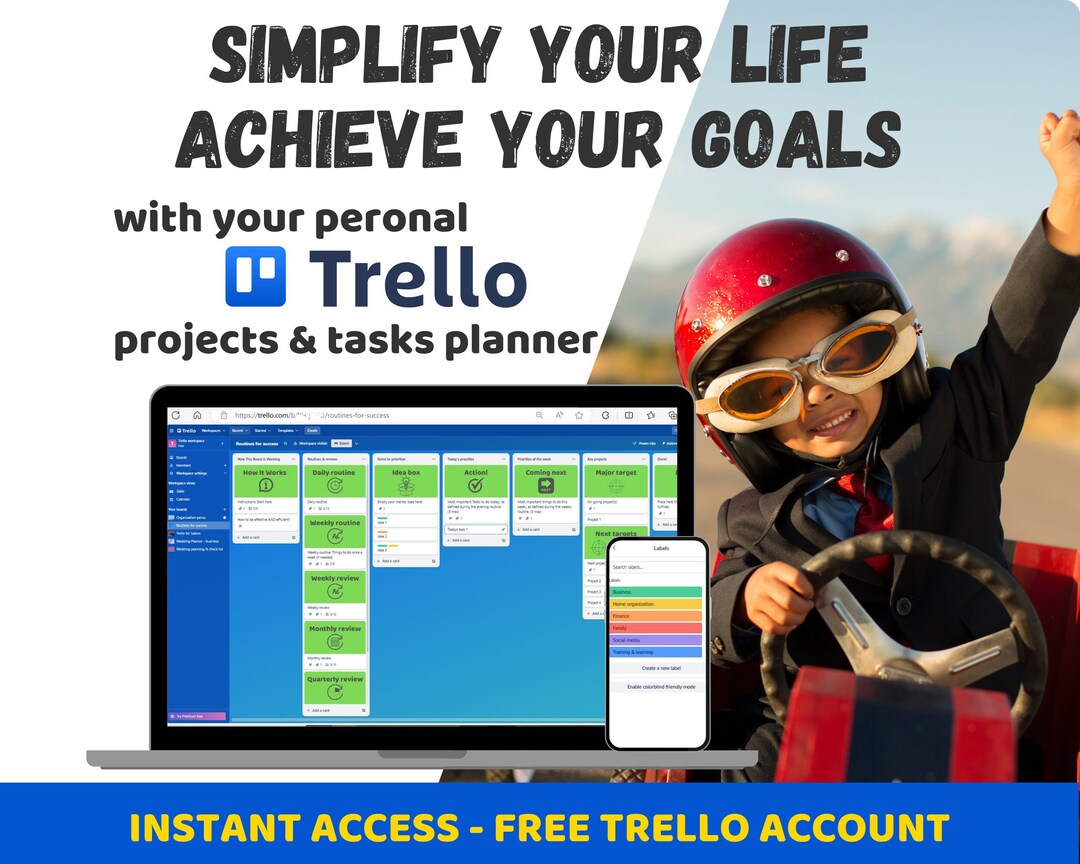 Trello Board for Your Personal Projects Project Management Template ...