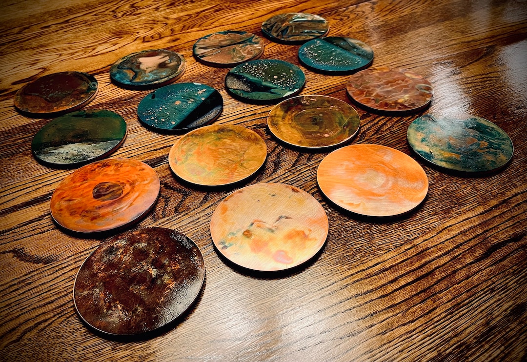 Handcrafted Copper Coasters (set of 4) - Etsy