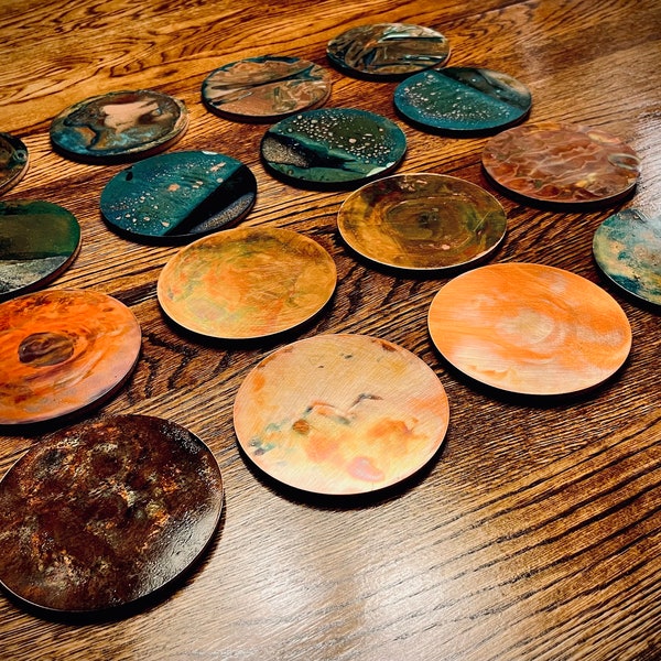Copper Coasters - Etsy