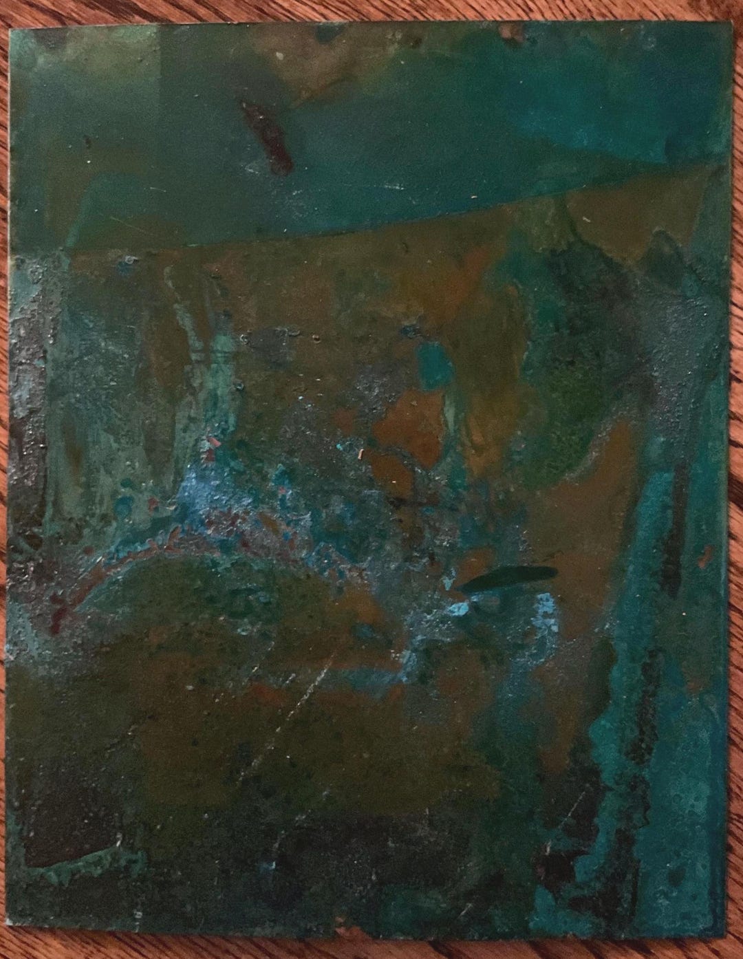 Green Patina Copper Sheet Wall Art: Handmade Metal Decor - Etsy