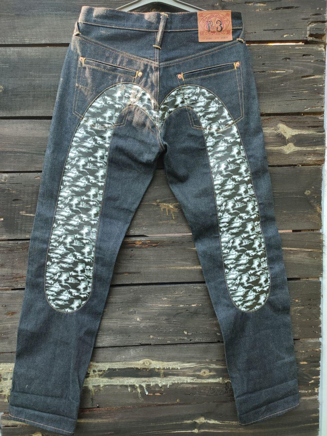 2000s Evisu ‘daicock’ Camo Gull Logo Raw Denim Streetwear 30x34 - Etsy