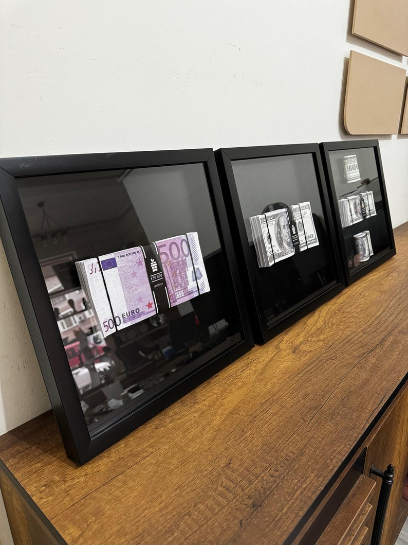 Luxury Framed Money Art, Replica Money Art, Prosperity Symbol, Unique ...